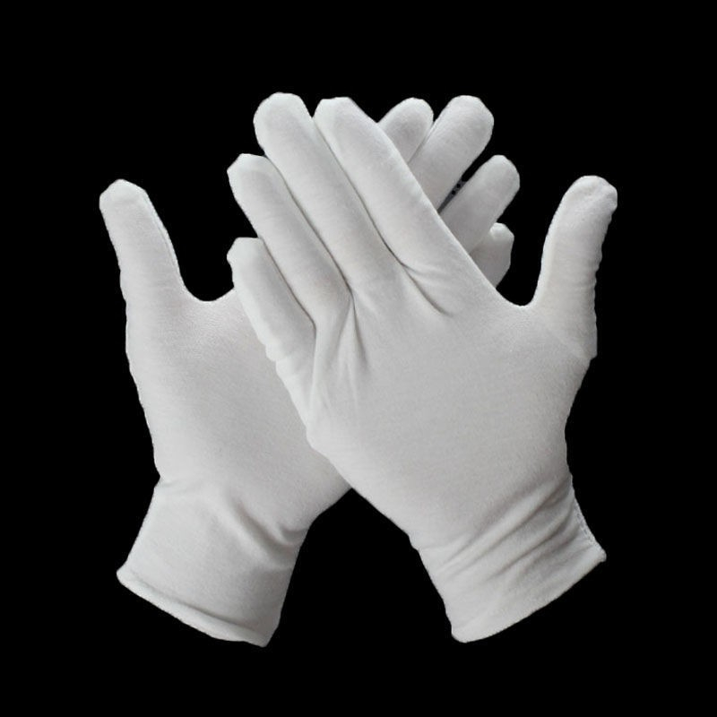 1Pairs Cotton White Work Safety Gloves For Coin Jewelry Ceremonial ...