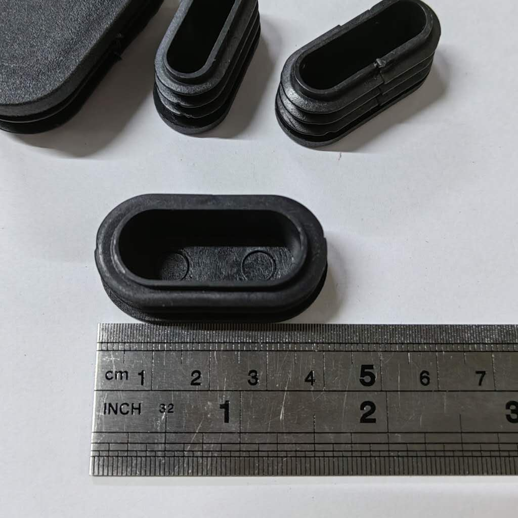 1PCS Heavy Duty Black Rubber Cover Footing Tube Insert Plastic rubber ...