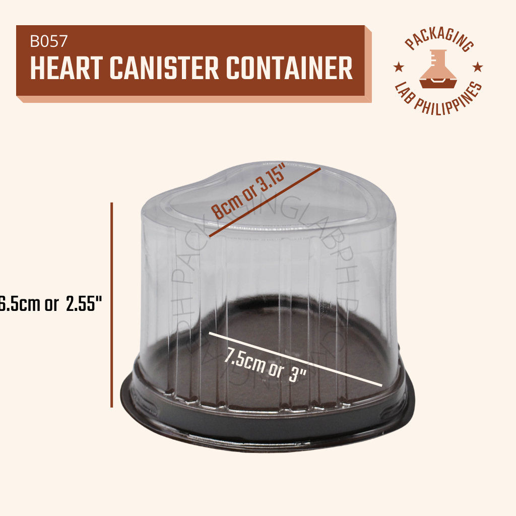 [10/50pcs] Heart Canister Plastic Container | Shopee Philippines