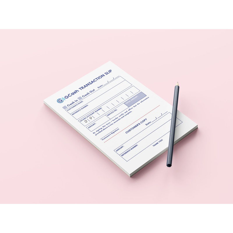 Customized GCASH Transaction Slip (100 pages) | Shopee Philippines