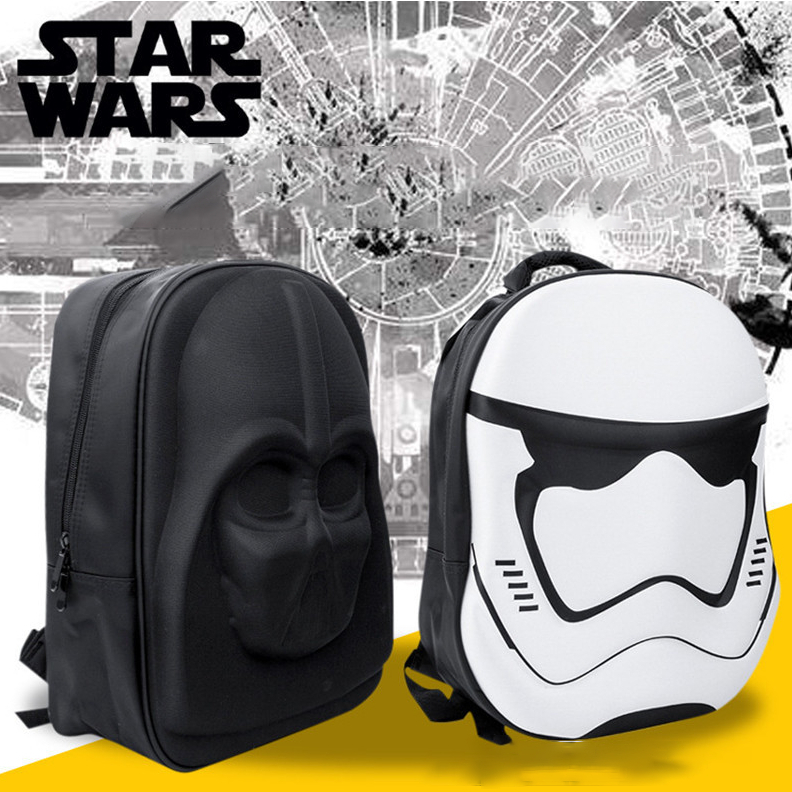 Star Wars bag 3D cartoon backpack black warrior white soldier backpack ...