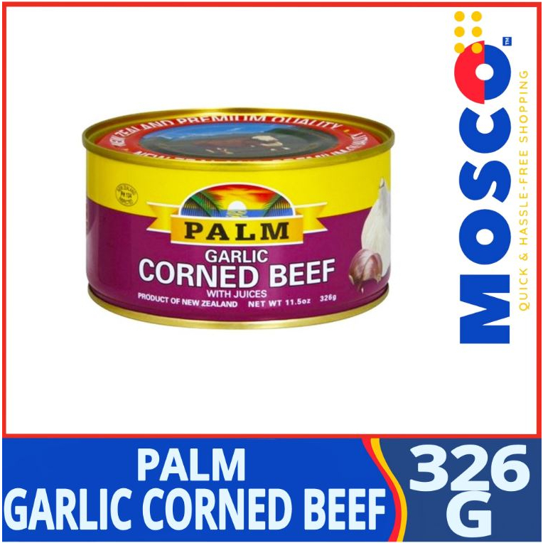 Palm Garlic Corned Beef 326g | Shopee Philippines
