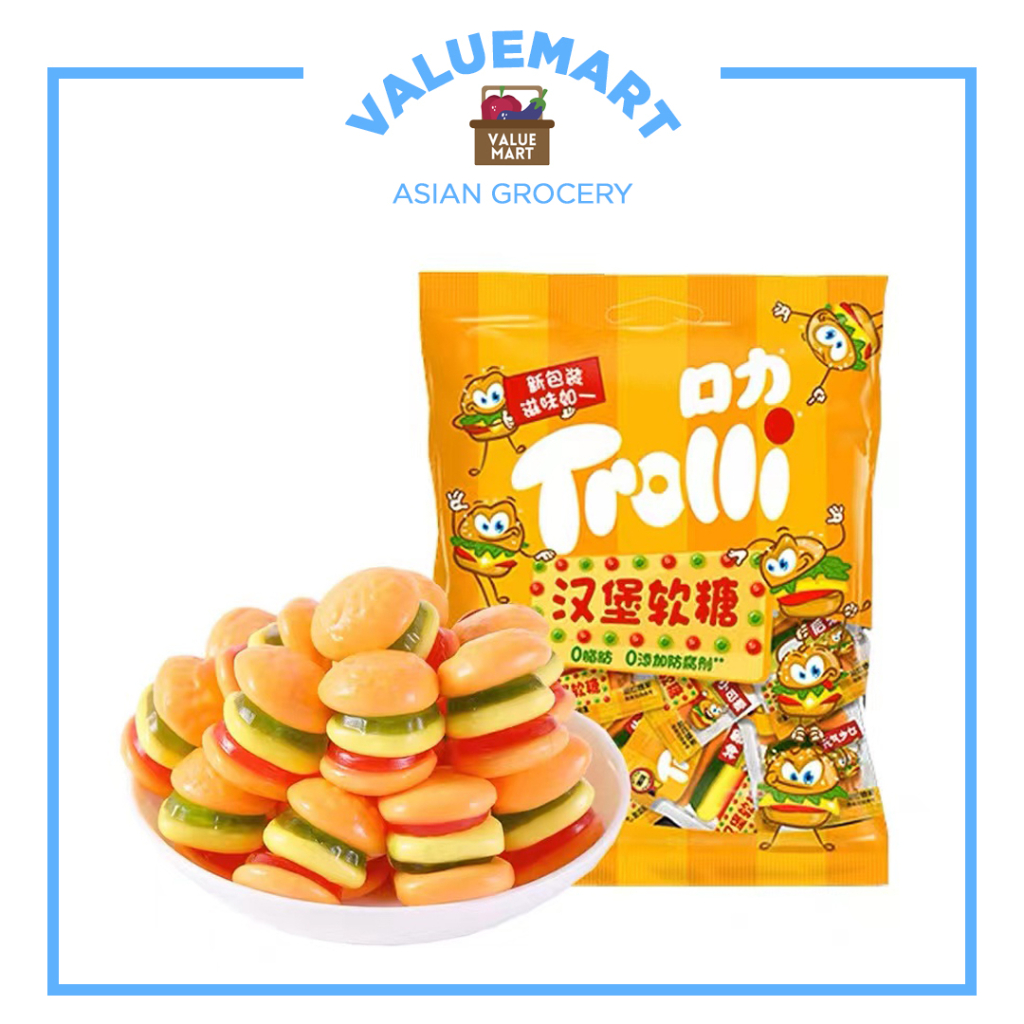 Trolli Mini Burger Gummy Candy Chewy Tasty Kid-Friendly Snack - 108 ...
