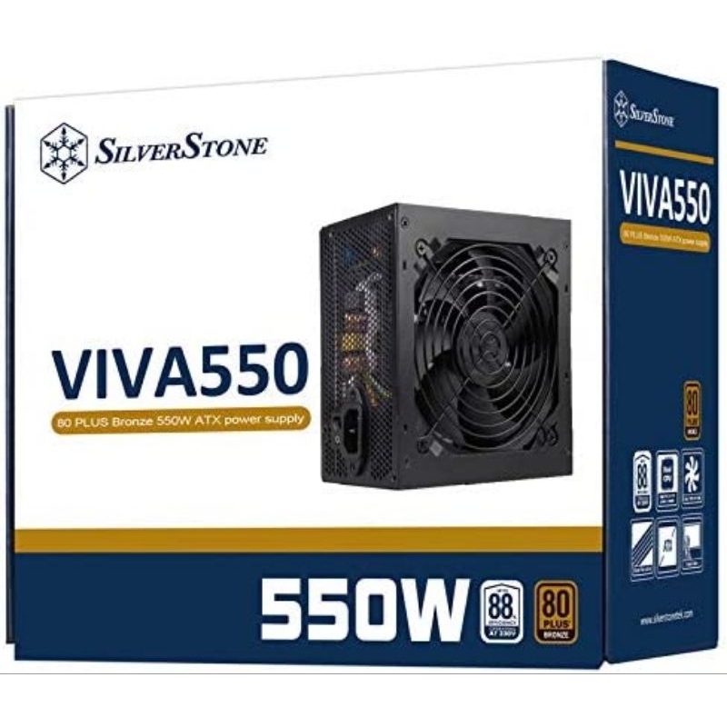 SilverStone Viva 550 Bronze 550W 80 Plus Non-Modular ATX SMPS Power ...