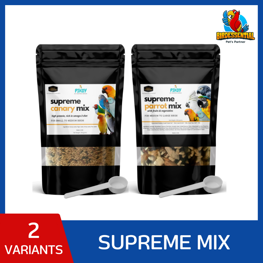 Pikoy Supreme Mix for small, medium & large parrots Macaws, African ...
