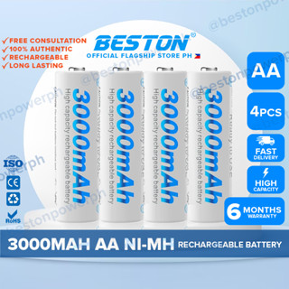 Beston 3000mAh Rechargeable Battery NiMH AA 1.2V High Capacity 1pc 2pcs ...