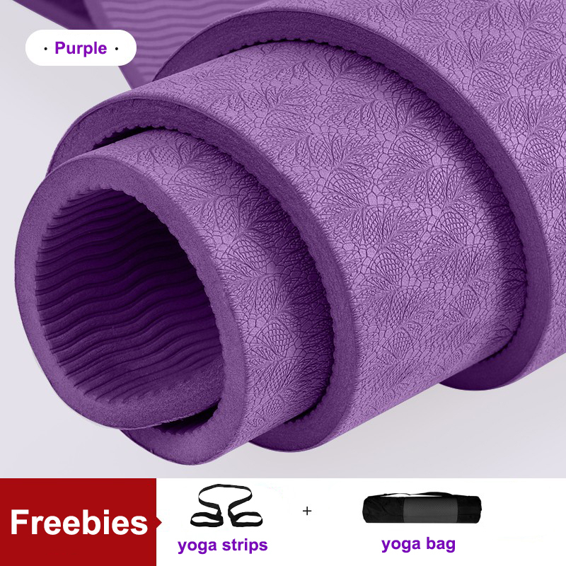 Yogamat Exercise Workout Mat Thick Non Slip for Men And Women Fitness ...