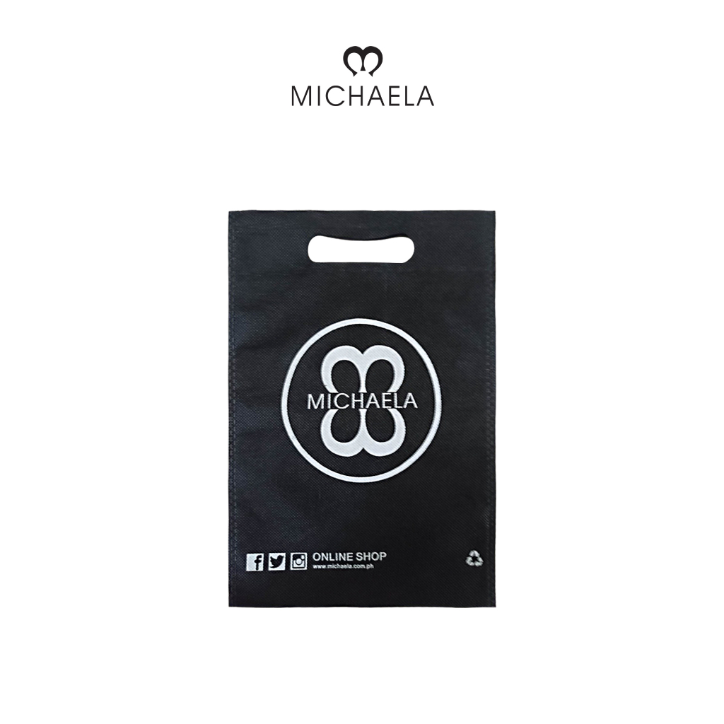 MICHAELA Tote Bags Reusable Non-Woven Black Shopping Bag Protective Top ...