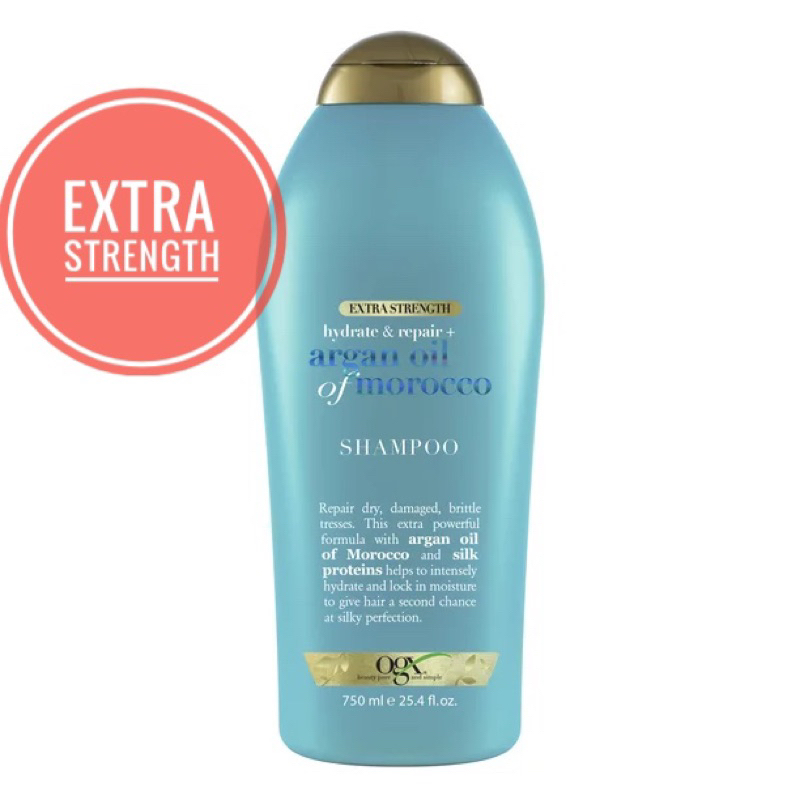 🇺🇸 OGX Extra Strength Shampoo Hydrate & Repair + Argan Oil of Morocco ...