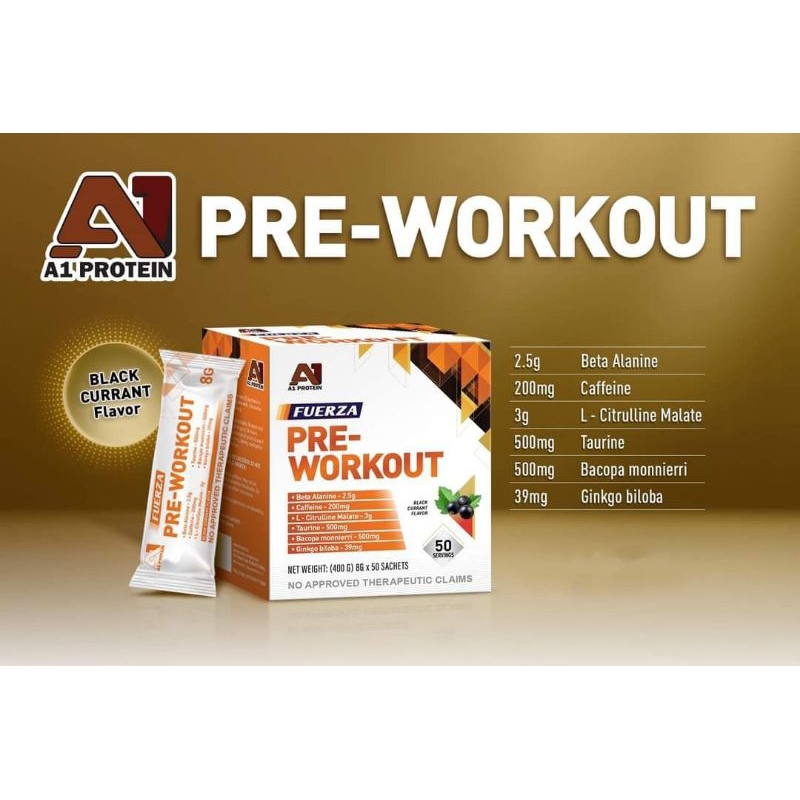 A1 Fuerza Pre-Workout 50 servings/sachets | Shopee Philippines