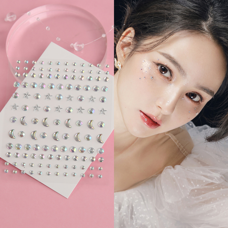 Beauty Glue Free Diamond Pearl Party Eyebrow Forehead Face Stickers A ...