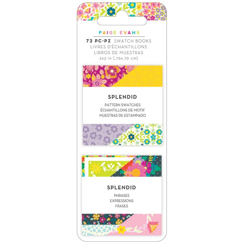 Paige Evans Splendid Mini Swatch Books 2"X2" 72 Pc Pattern & Phrase ...