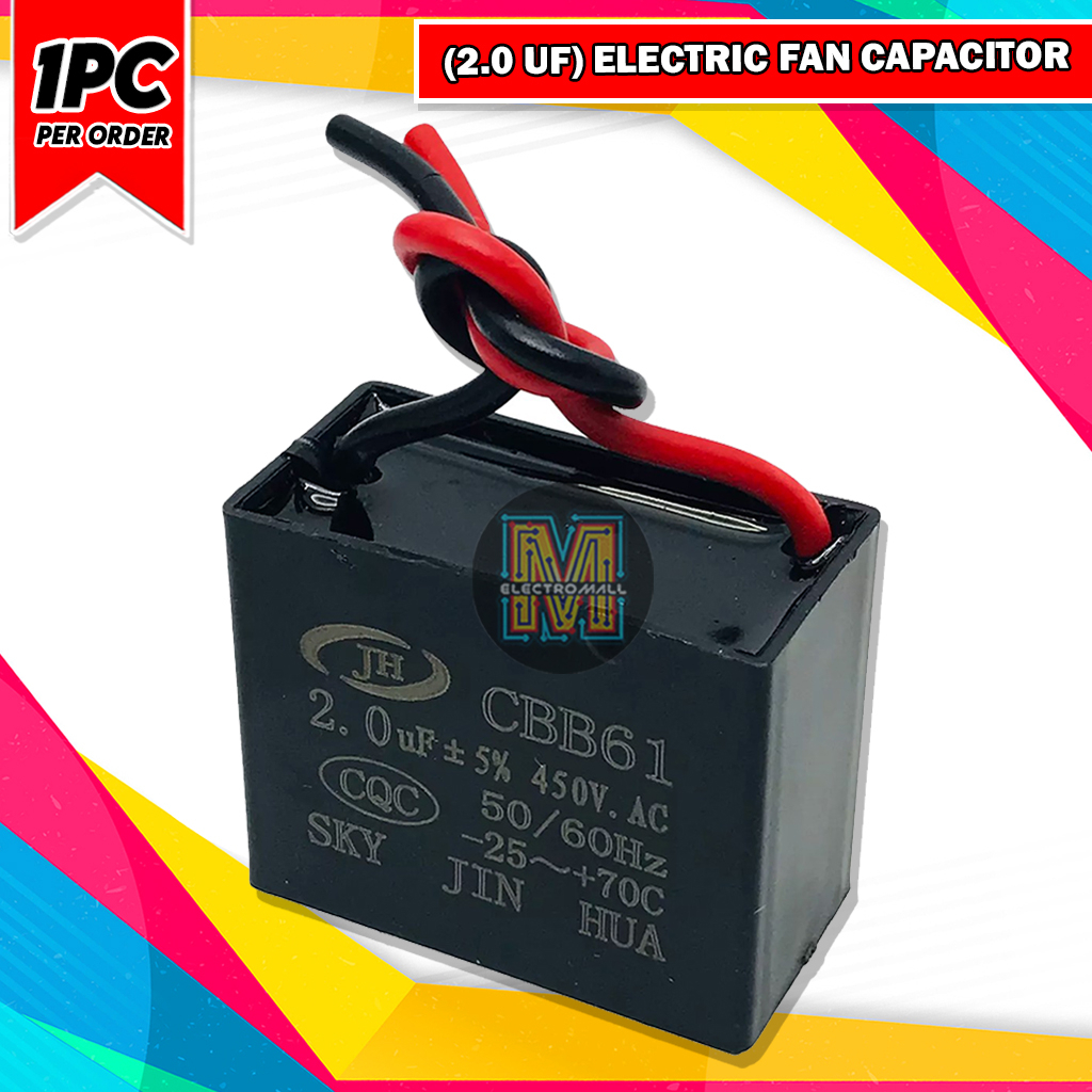 Electric Fan Capacitor (1.5UF | 1.7UF | 2.0UF) | Shopee Philippines