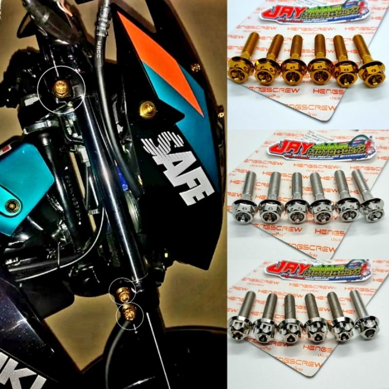 ☑️HENG TPOST BOLTS SET 6 PCS FOR RAIDER 150 CARB/FI | Shopee Philippines