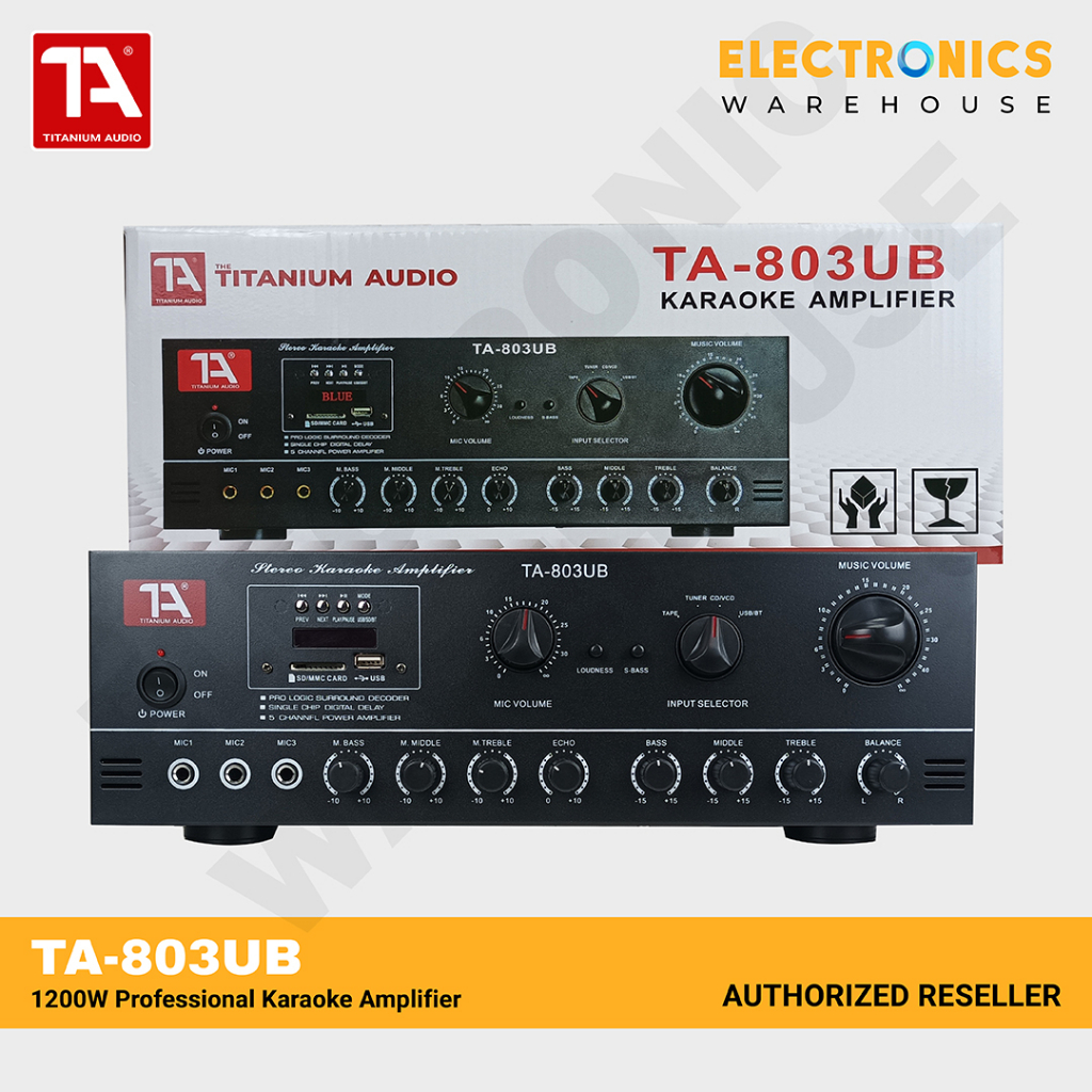 Titanium Audio TA-803UB 1200W Professional Karaoke Amplifier with ...