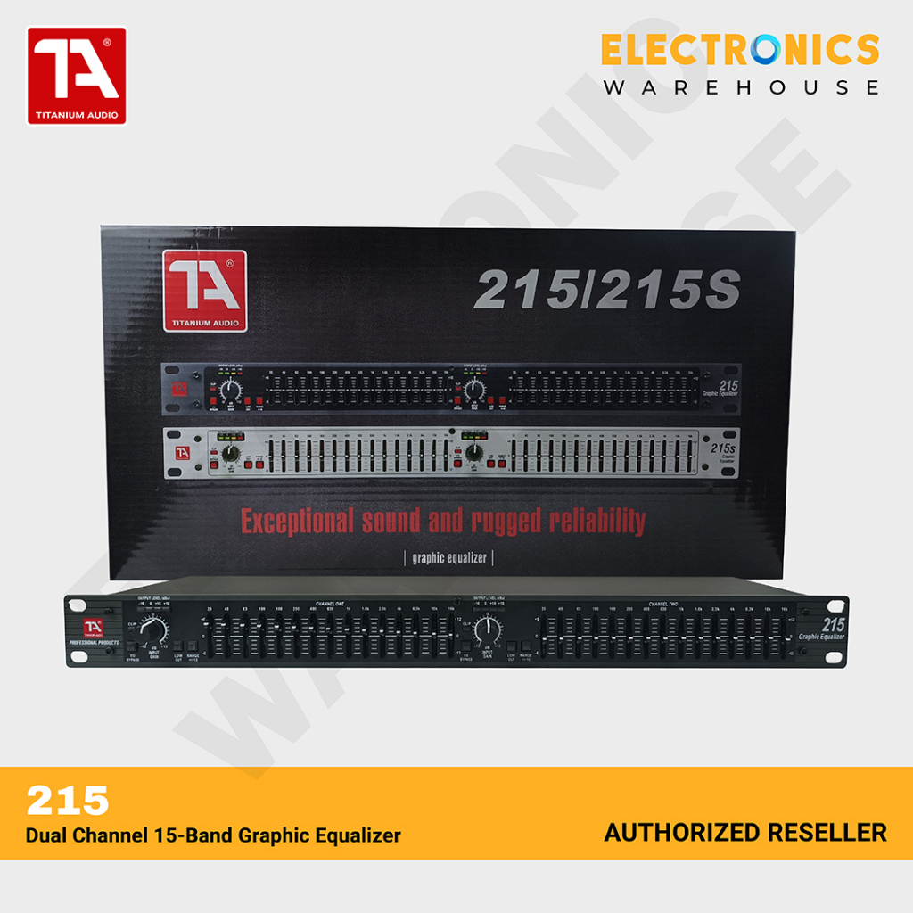 Titanium Audio 215 Dual Channel 15-Band Graphic Equalizer (Black ...