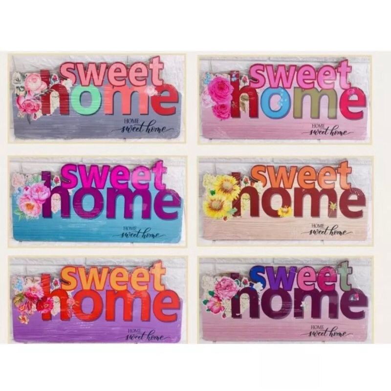 Sweet Home Signage Wooden Deocr Sweet Home wooden Wall Decor | Shopee ...