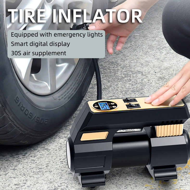 Vehicle Tire Inflator DC12V Air Compressor Portable Mini Car Air Pump ...