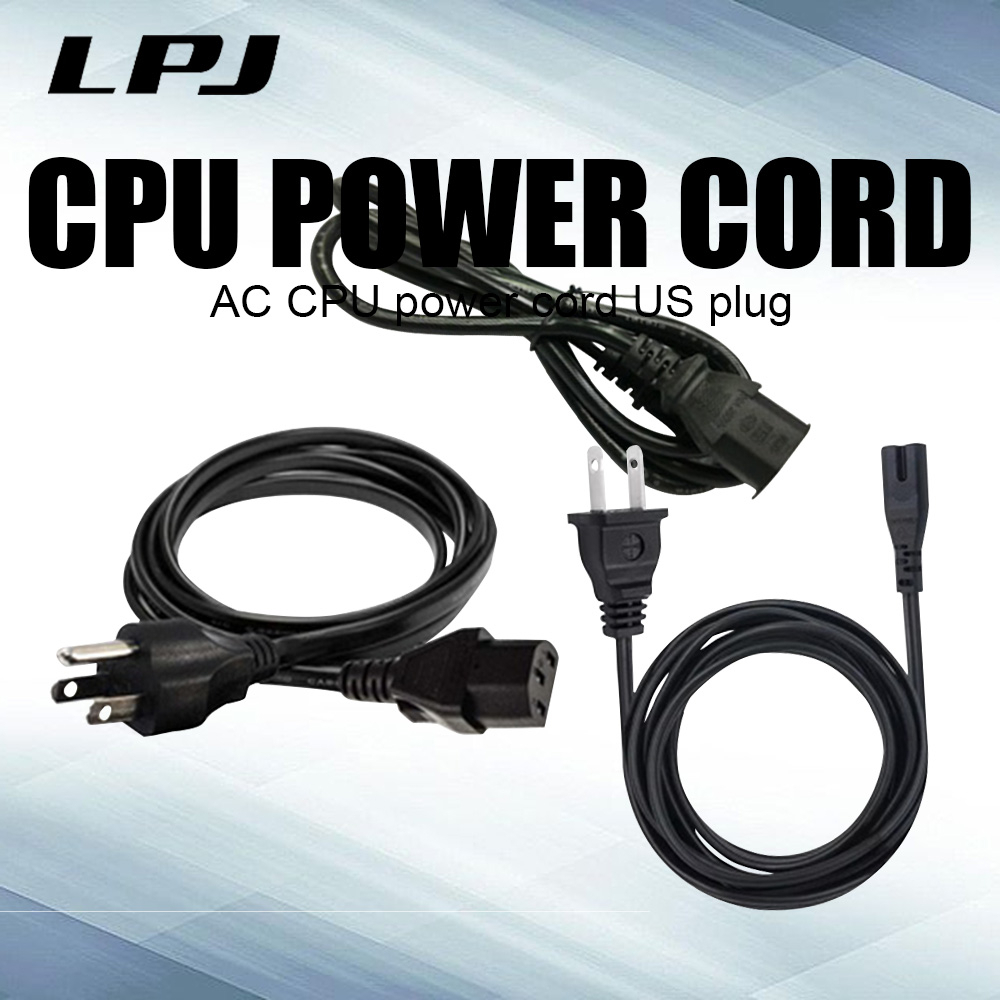 AC CPU power cord US plug 2 pins for PC computer monitor rice cooker ...