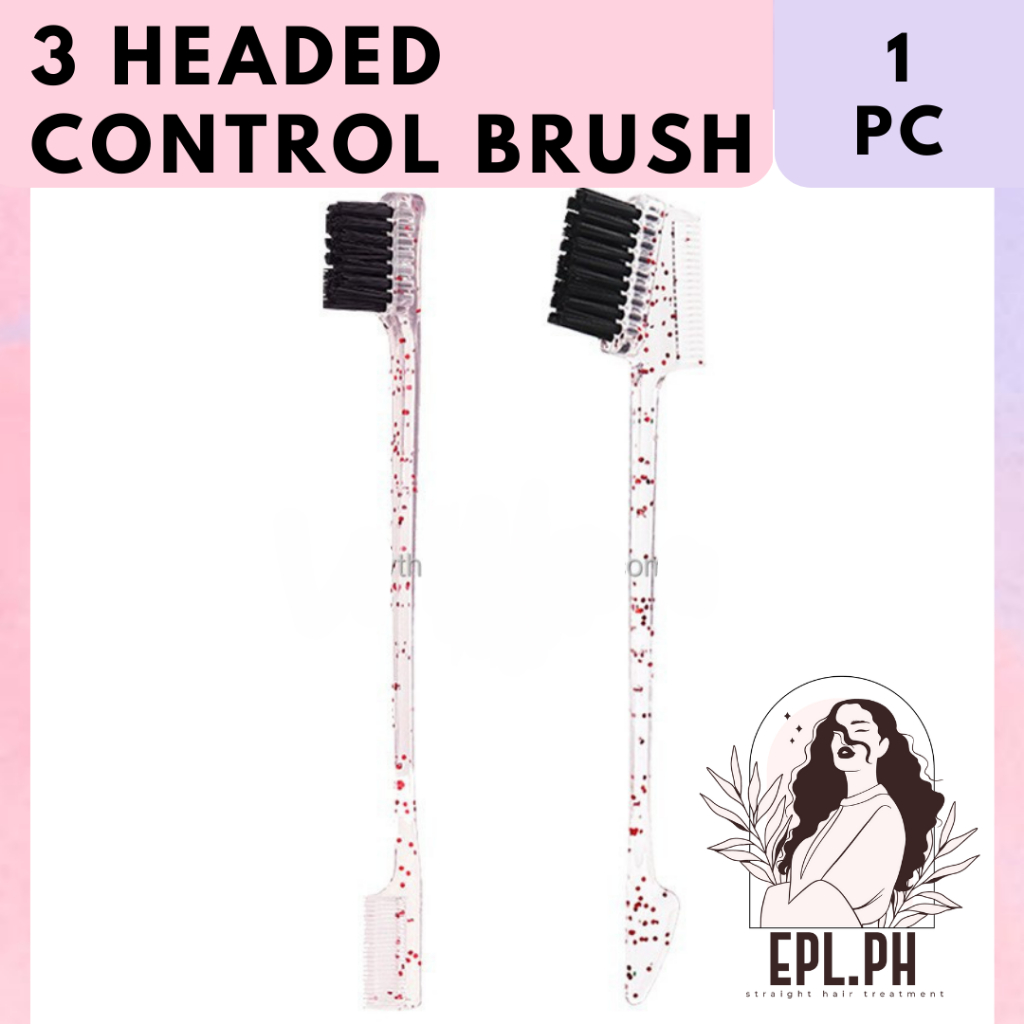 1PC Multifunction 2/3 Heads Hair Styling Edge Control Brush Double ...