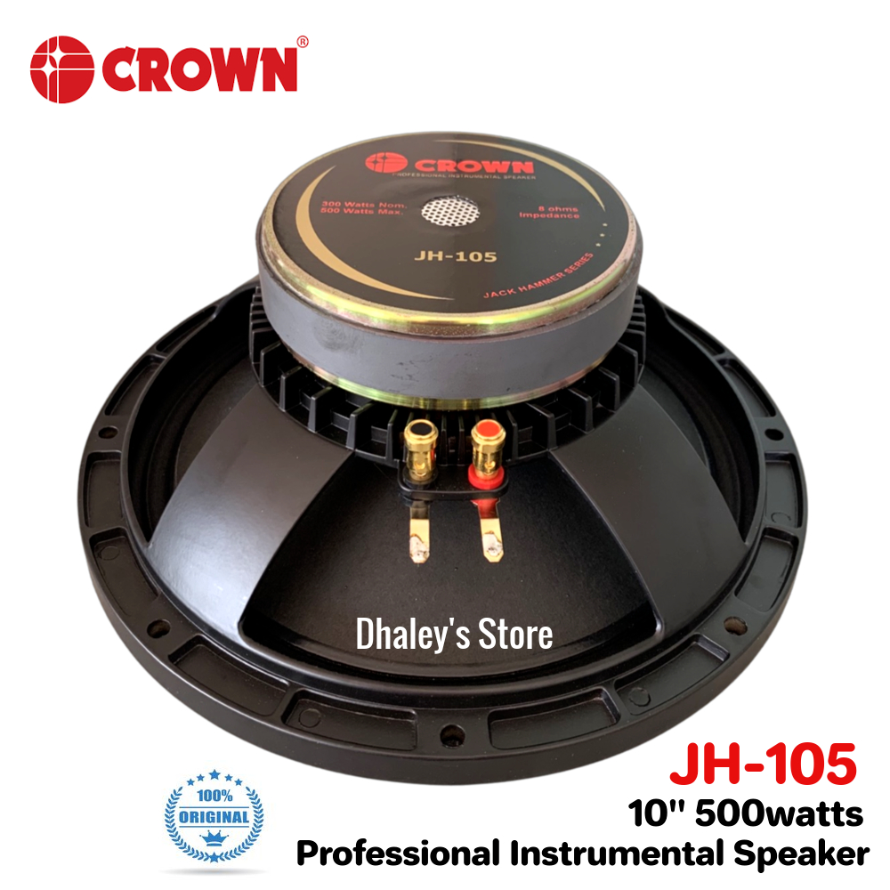 Original Crown JH-105 10"Jack Hammer Professional Speaker 500watts Aluminum Die Cast Frame ...