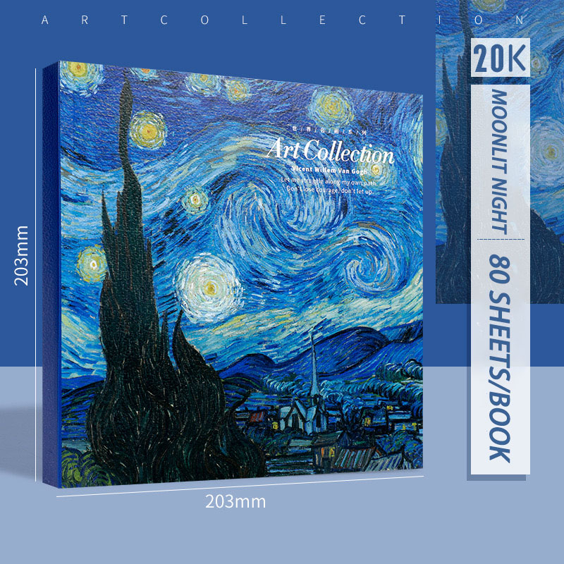 20K 80 Sheets Van Gogh Sketchbook Sketch of Square Art Majors in ...