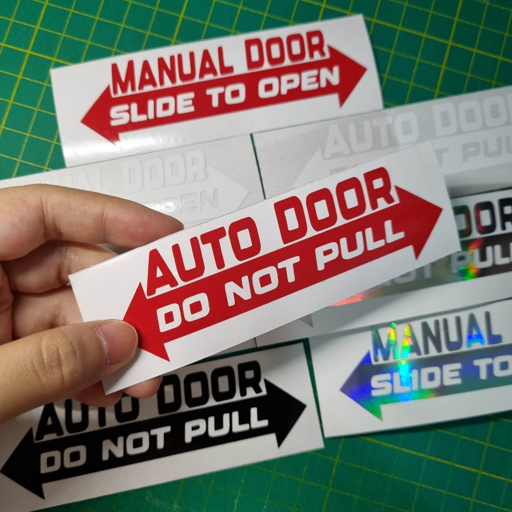 Automatic / Manual Car Door Decals (sold per piece) | Shopee Philippines