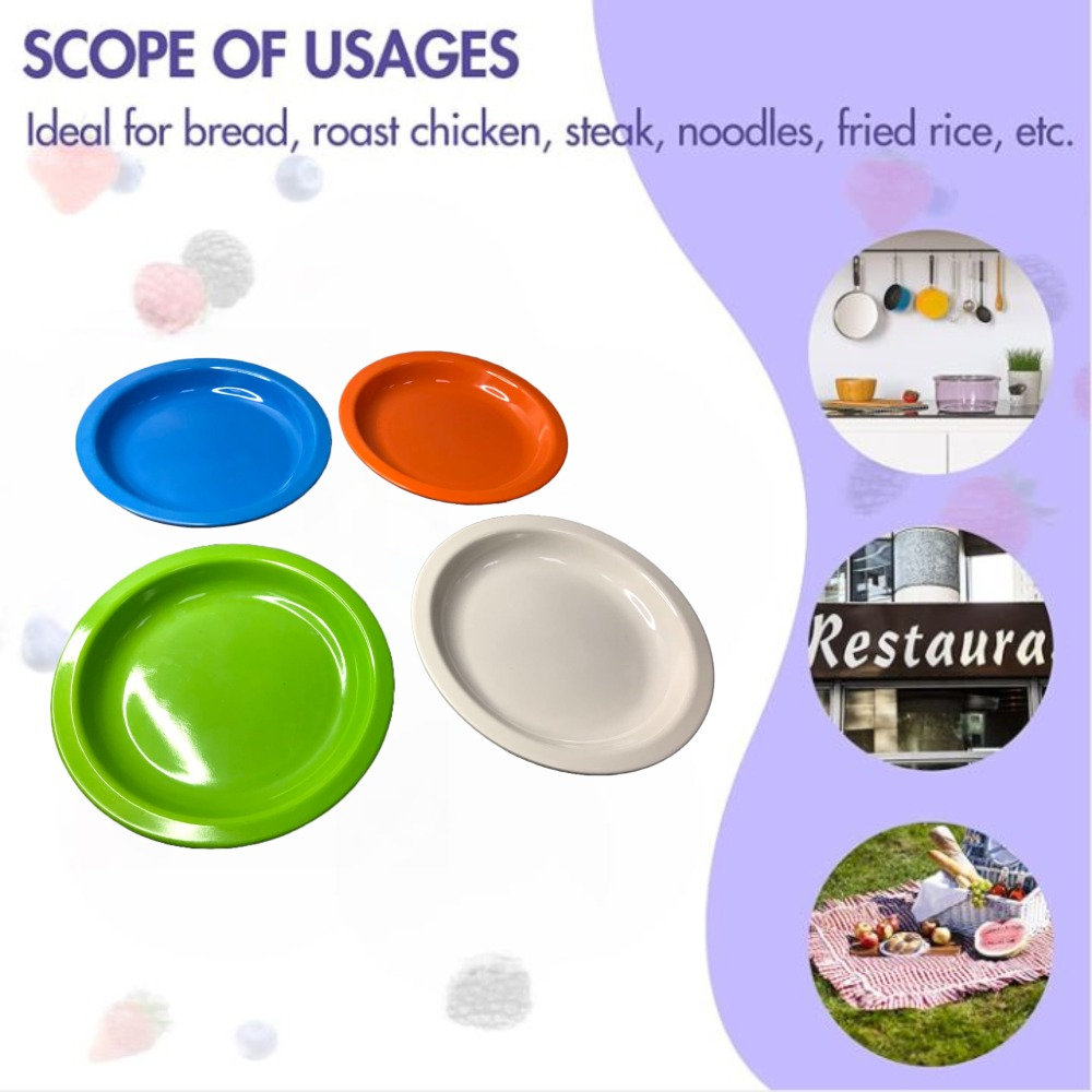 1pcs hard round Plastic Plates 10.5 inch Round Plastic Dinner Plates ...