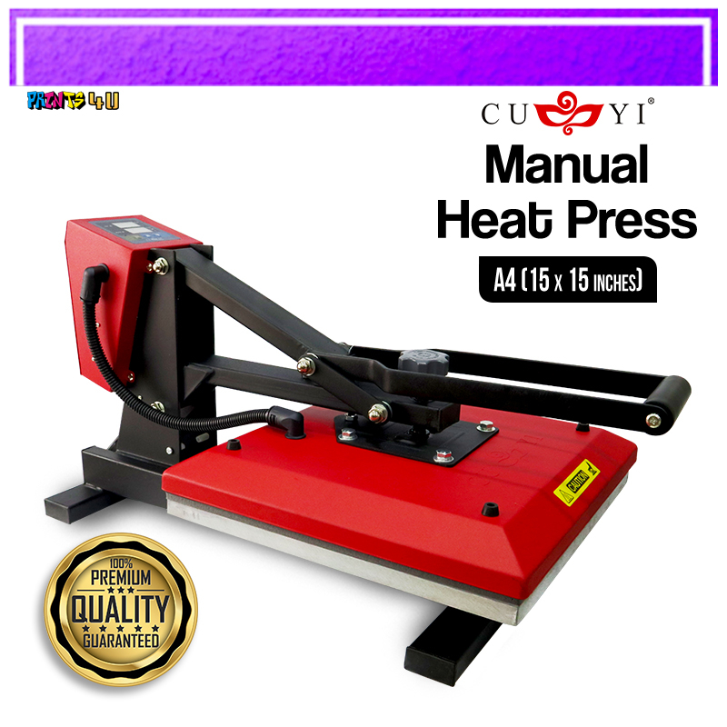 Cuyi A4 Size Digital Heat Press Heavy Duty 15x15inches Flatbed | Shopee ...
