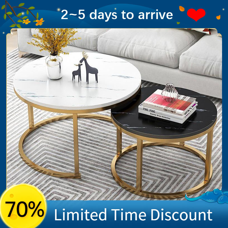 COD Nordic Wind Steel Wood Tea Table Creative Simple Small Modern ...