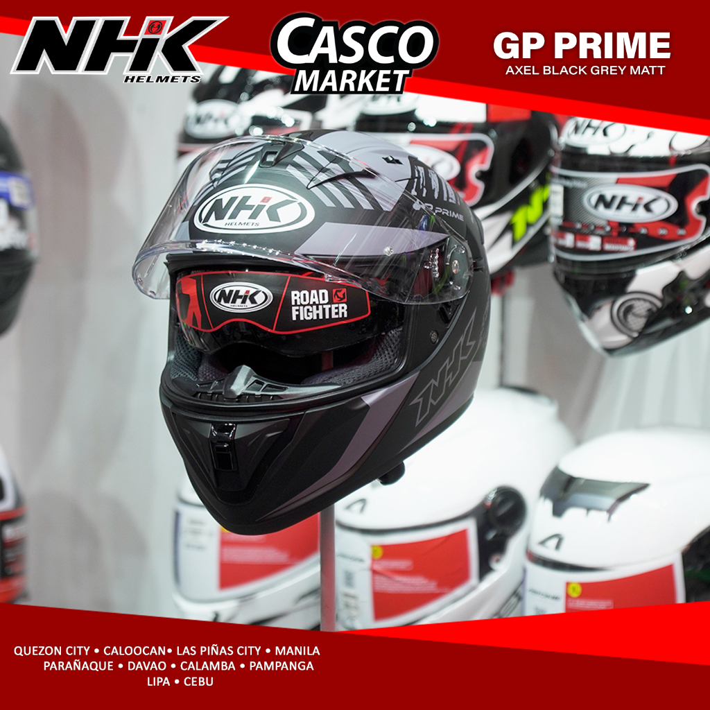 NHK GP PRIME AXEL FULL FACE DUAL VISOR MOTORCYCLE HELMET | Shopee ...
