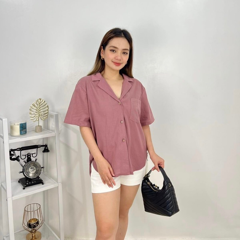 TORRY (Basic Button Down Collar TOP) | Shopee Philippines
