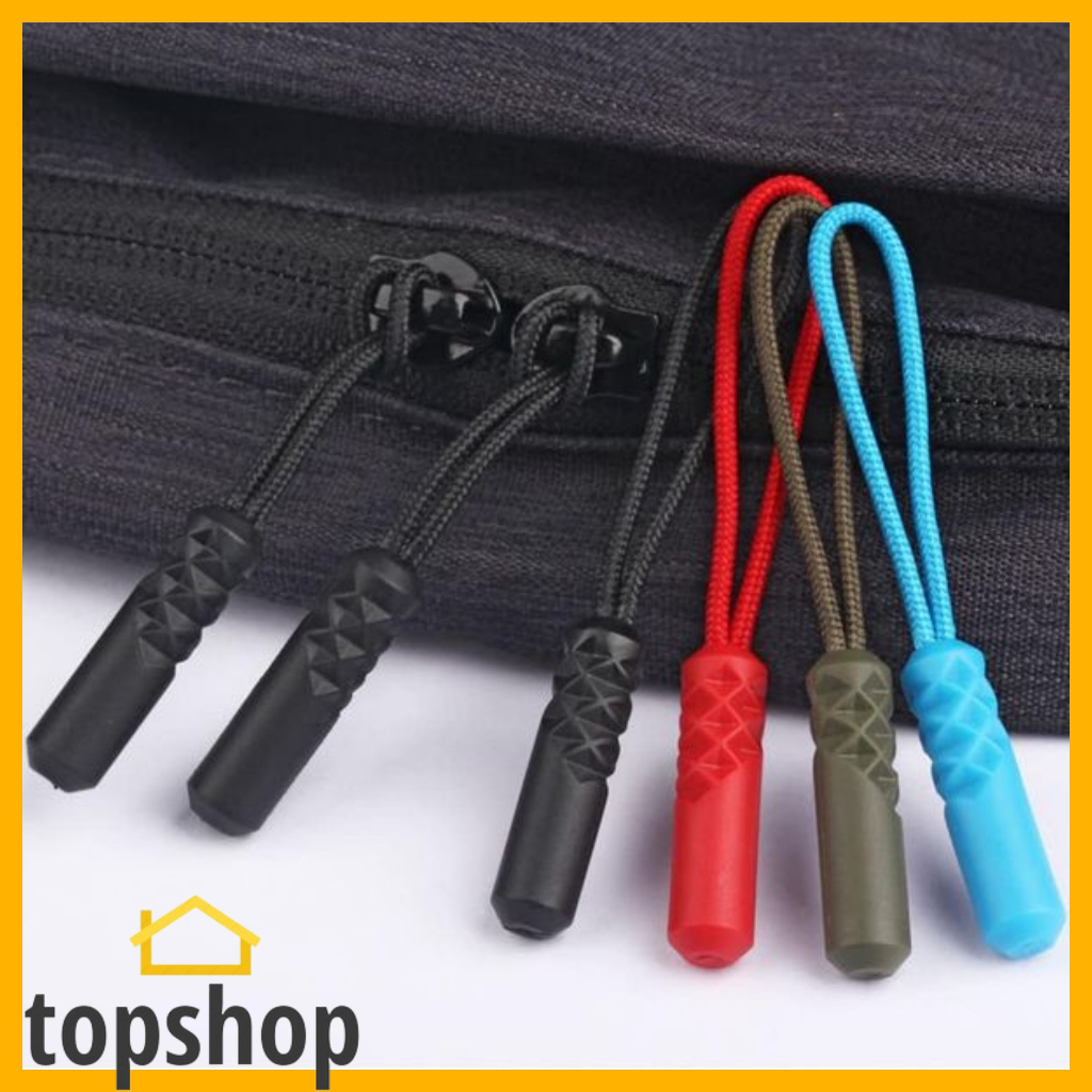 TOPSHOP 1PC Zipper Pull Rope Tag Replacement Clip Buckle Zip Cord Anti ...