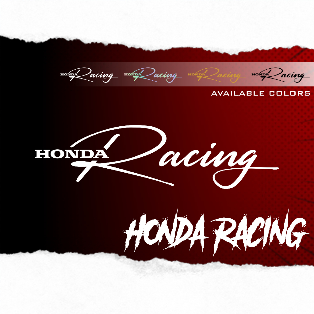 HONDA RACING decal cutout sticker for car/motorcycle and helmet ...
