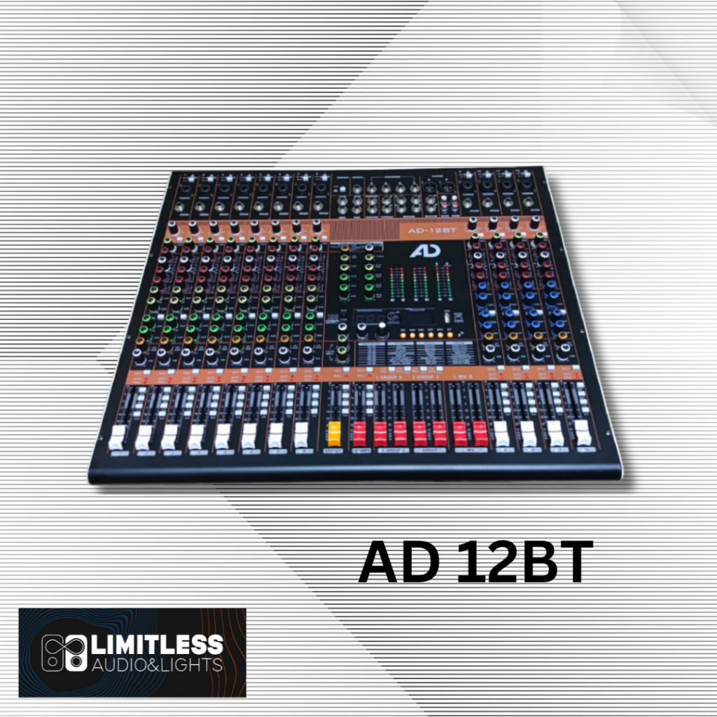 AD 12BT MIXER 12 CHANNEL PROFESSIONAL MIXER | Shopee Philippines