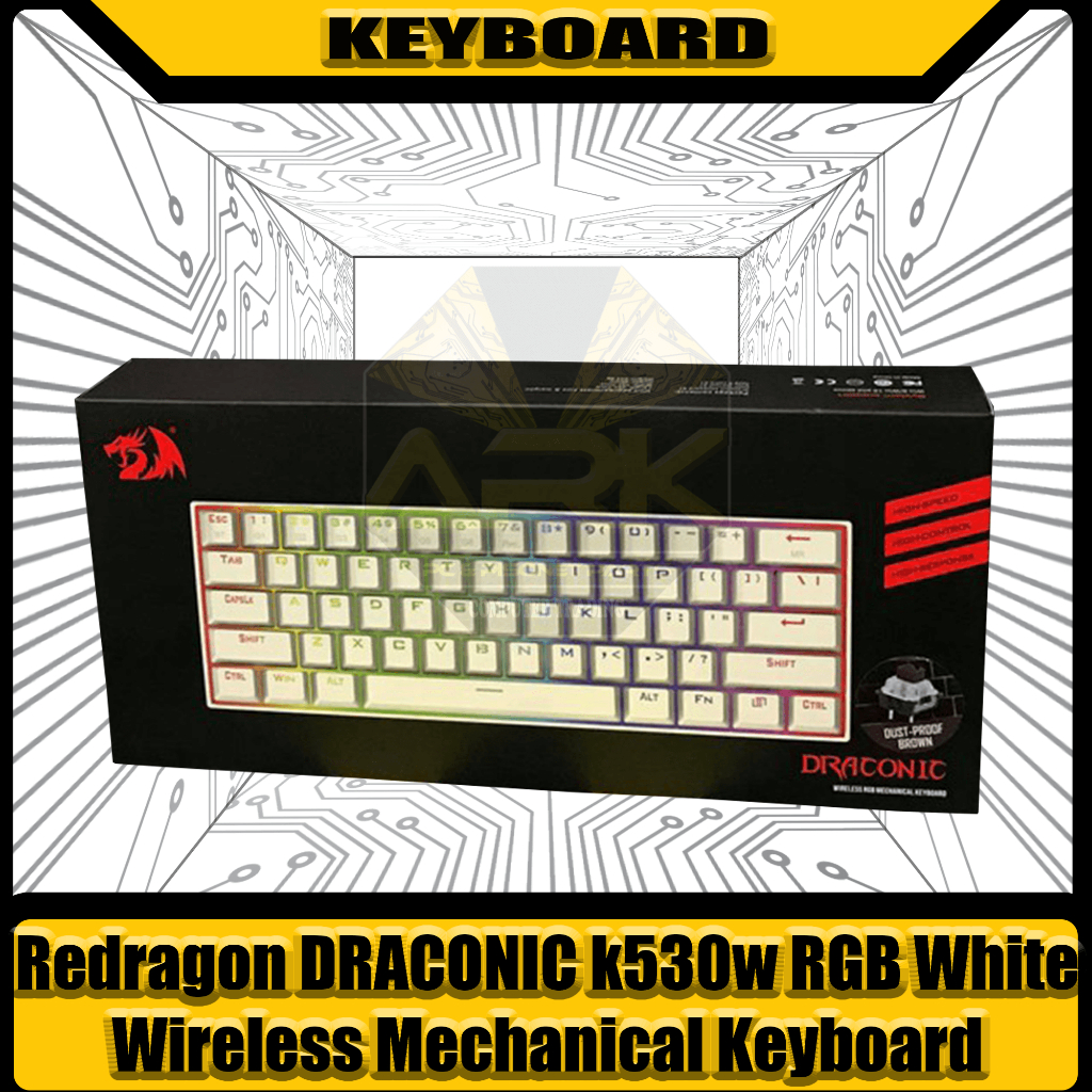 Redragon DRACONIC k530w RGB White Wireless Mechanical Keyboard | Shopee ...
