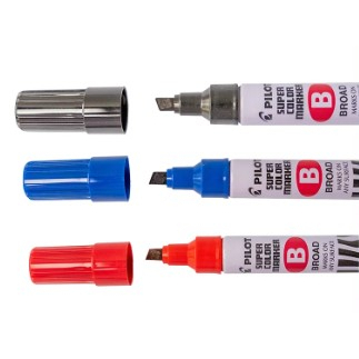 PILOT SUPER COLOR MARKER PERMANENT MARKING PEN BROAD TIP - (3pcs/Pack ...