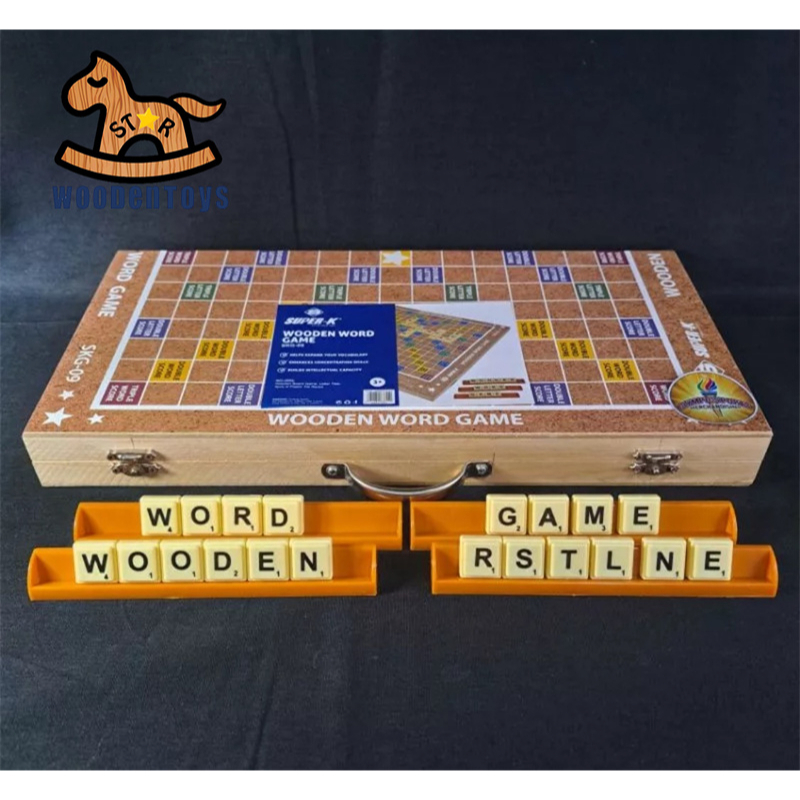 Wooden Scrabble Game Fun Family Game Travel Games Ideal for Camping ...