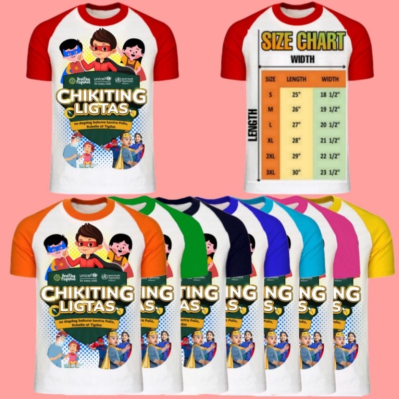 CHIKITING LIGTAS Campaign (DESIGN #1)tshirt raglan sublimation print ...