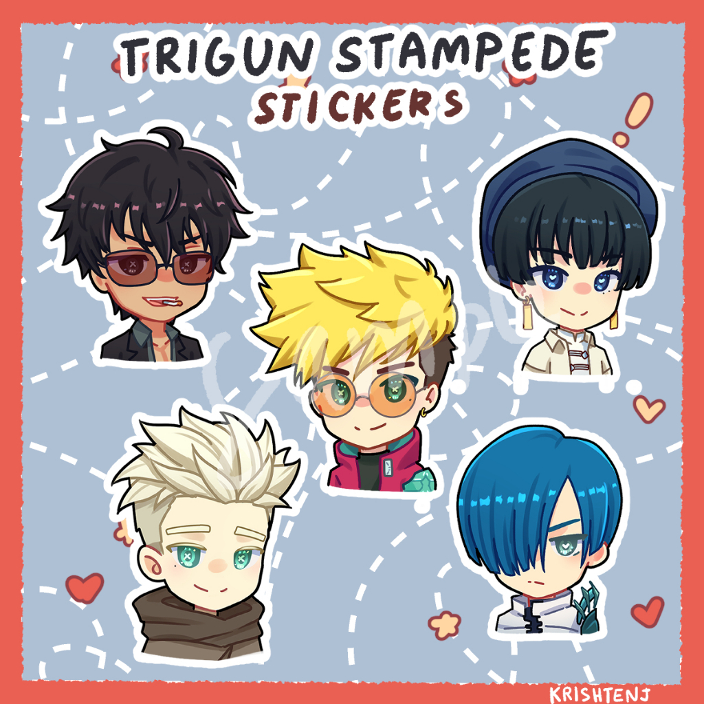 Trigun Stampede Matte Vinyl Stickers : Krishten | Shopee Philippines