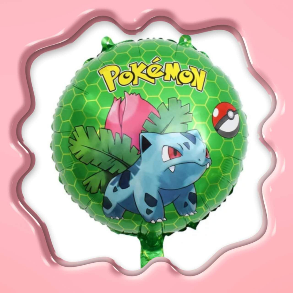 Green Bulbasaur 18 inches Round Pokemon Go theme birthday party ...