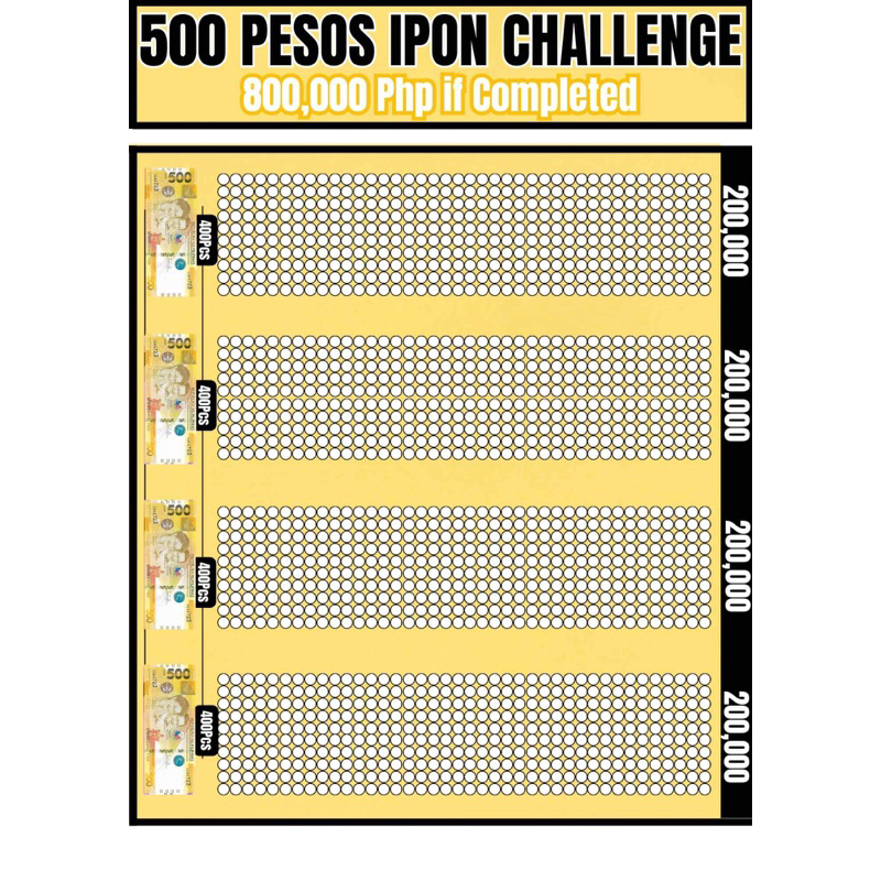 Ipon Chart Guide Sticker Label Peso Sense Ipon Challenge & 1 Bill ... Ipon Chart Guide Sticker Label Peso Sense Ipon Challenge & 1 Bill ...