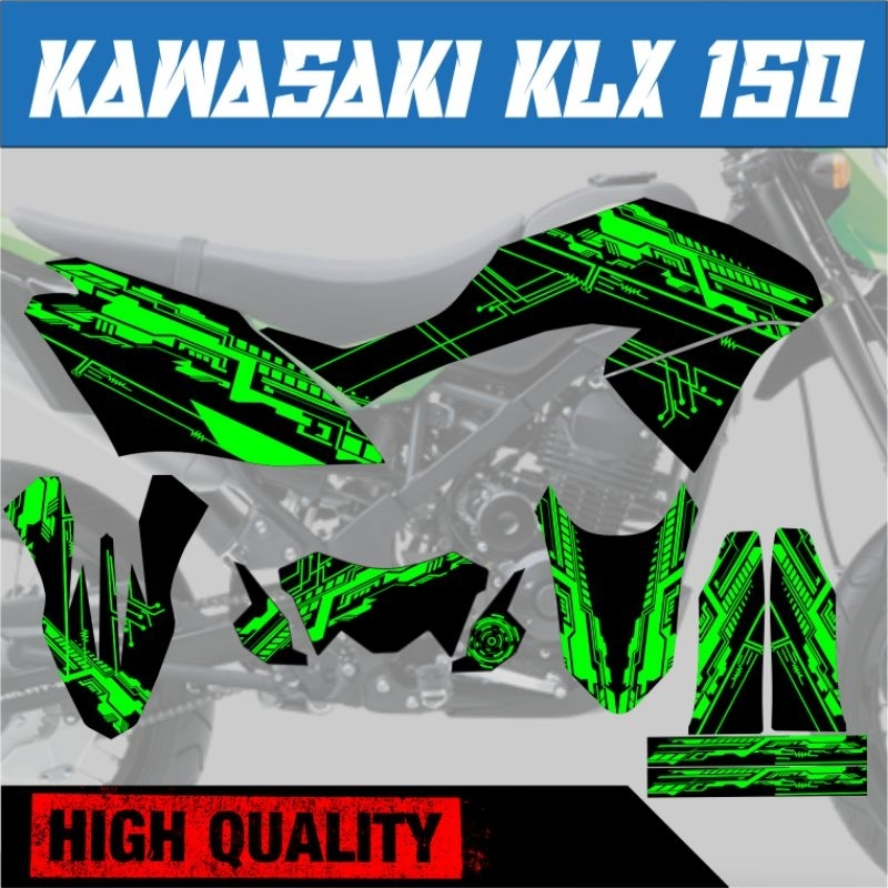 Kawasaki klx 150 full body decals, Laminated | Shopee Philippines