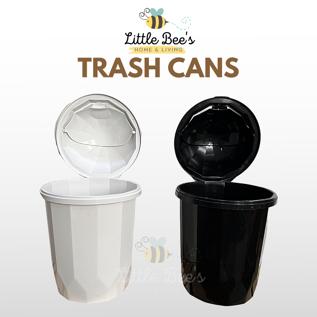 Minimalist Classy Trash Can with cover | Trash Bin | White Garbage Bin ...