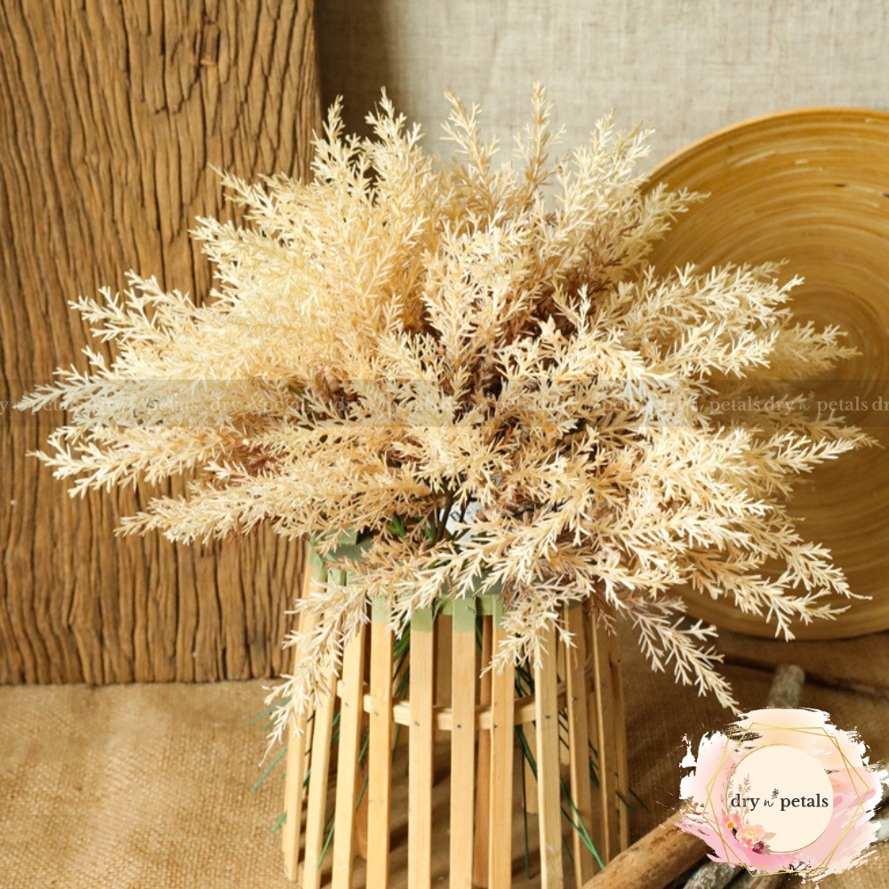 Artificial Wheat Grass Flower (1 stem) for Cake Topper, Bridal Bouquet ...