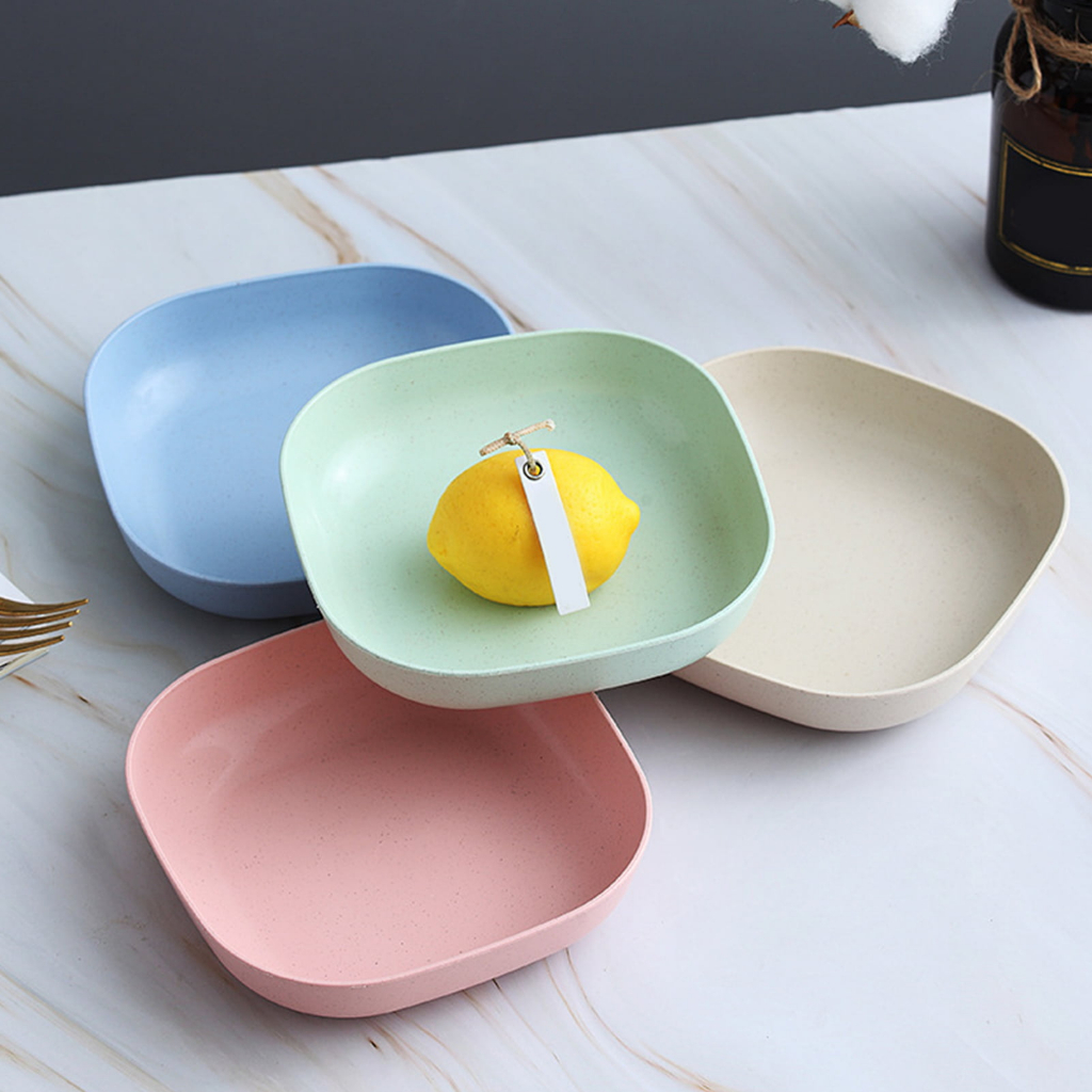LHK 6/12pcs (14cm) Small Square Plate Snack Plate Kids Dessert/Meal ...