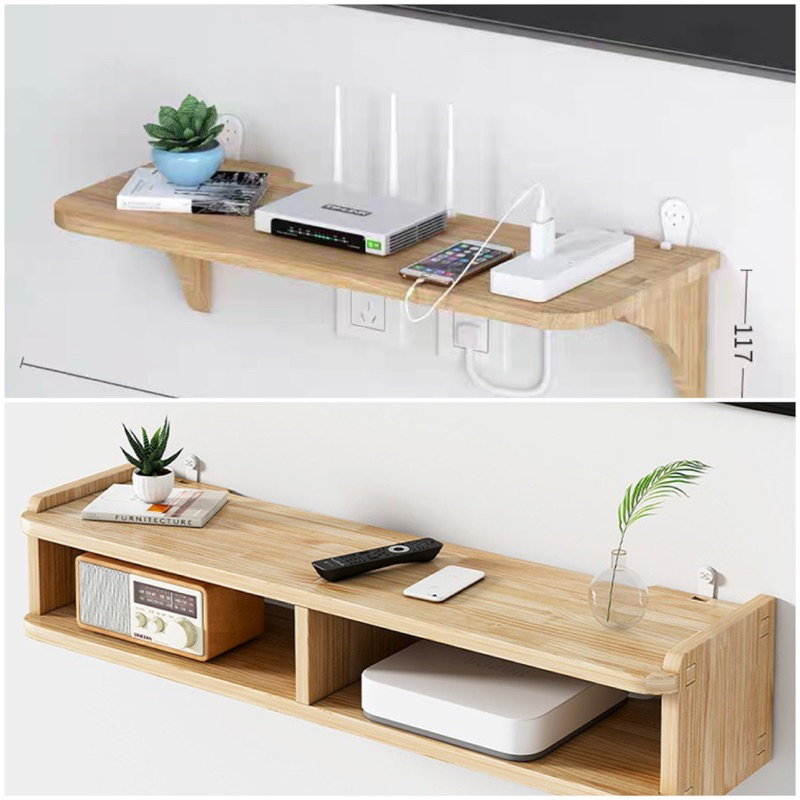 Wall set top box rack punching living room TV router box wall WIFI rack ...