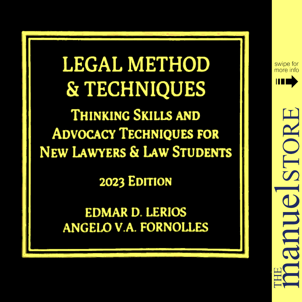 Lerios + Fornolles (2023) Legal Method & Techniques: Thinking Skills ...