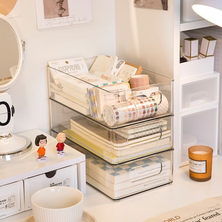 Acrylic PP Stackable Transparent Minimalist Modern Foldable Desk ...