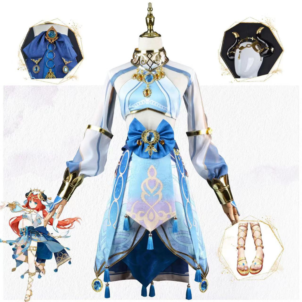 Genshin Impact Nilou cosplay costume Nilou Set and Nilou Wig and shoe ...